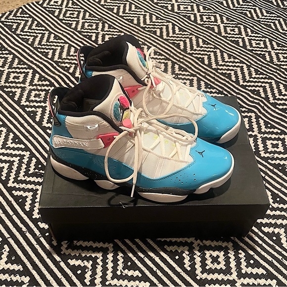 Jordan | Shoes | Nike Jordan 6 Rings Blue Furycyber Pink With Box ...